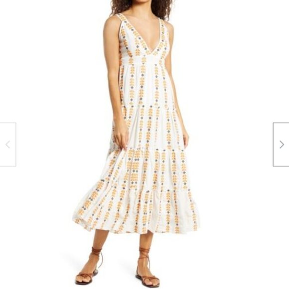 Area Stars | Dresses | Area Stars Sorrento Sun Midi Dress Embroidered ...